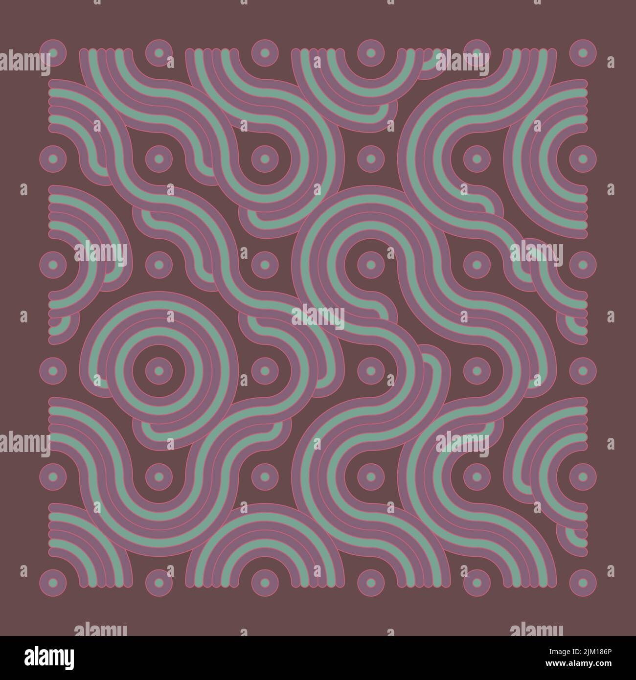 Random color rounded truchet tiling illustration Stock Vector Image ...