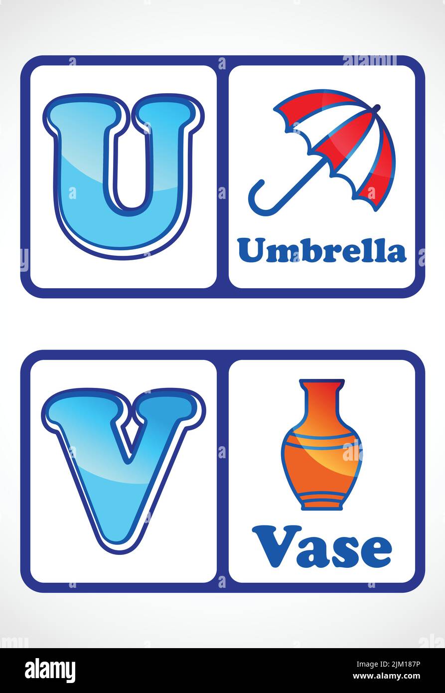 Alphabet flashcards for kids. Educational preschool learning ABC card ...