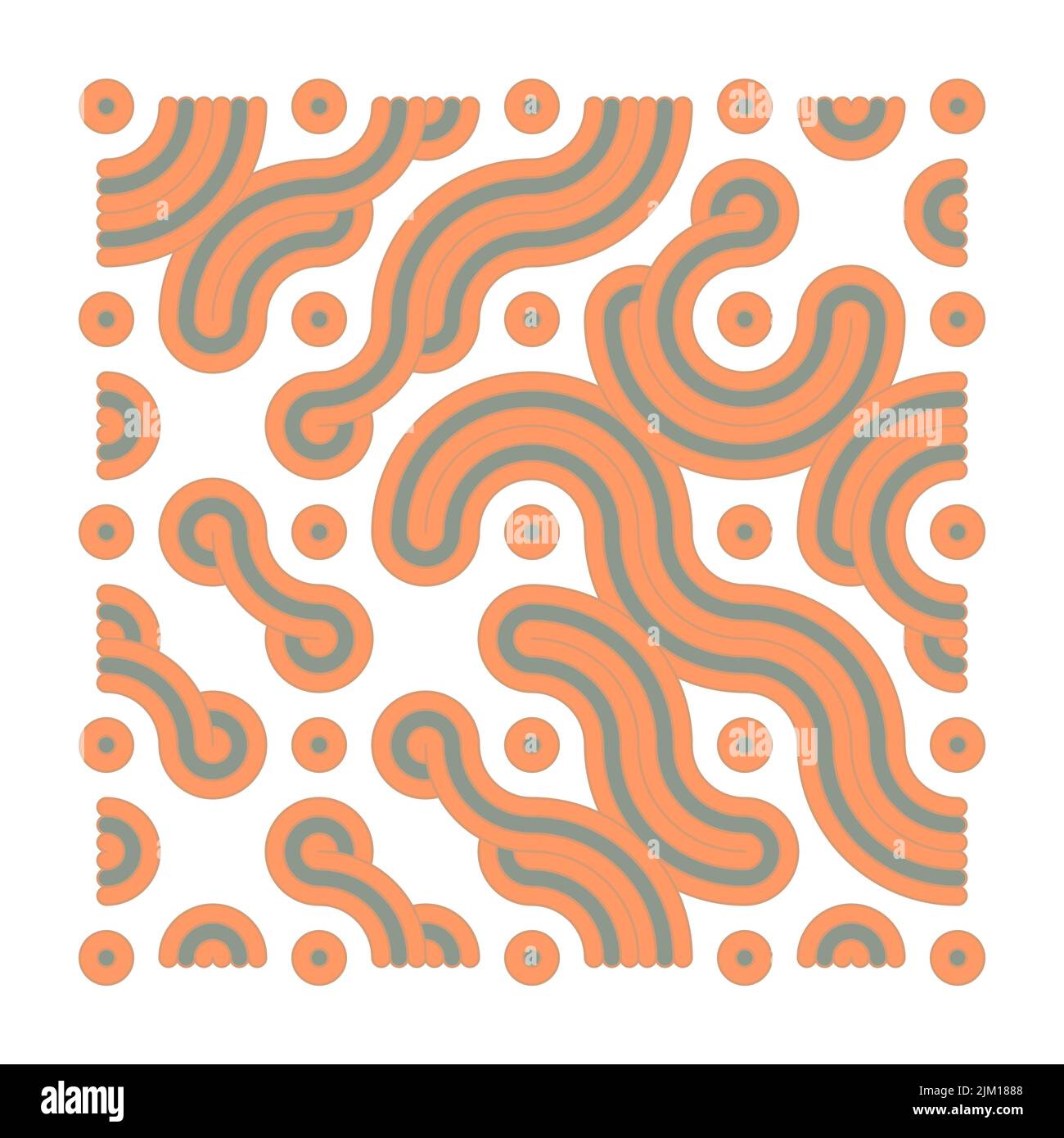 Random color rounded truchet tiling illustration Stock Vector Image ...