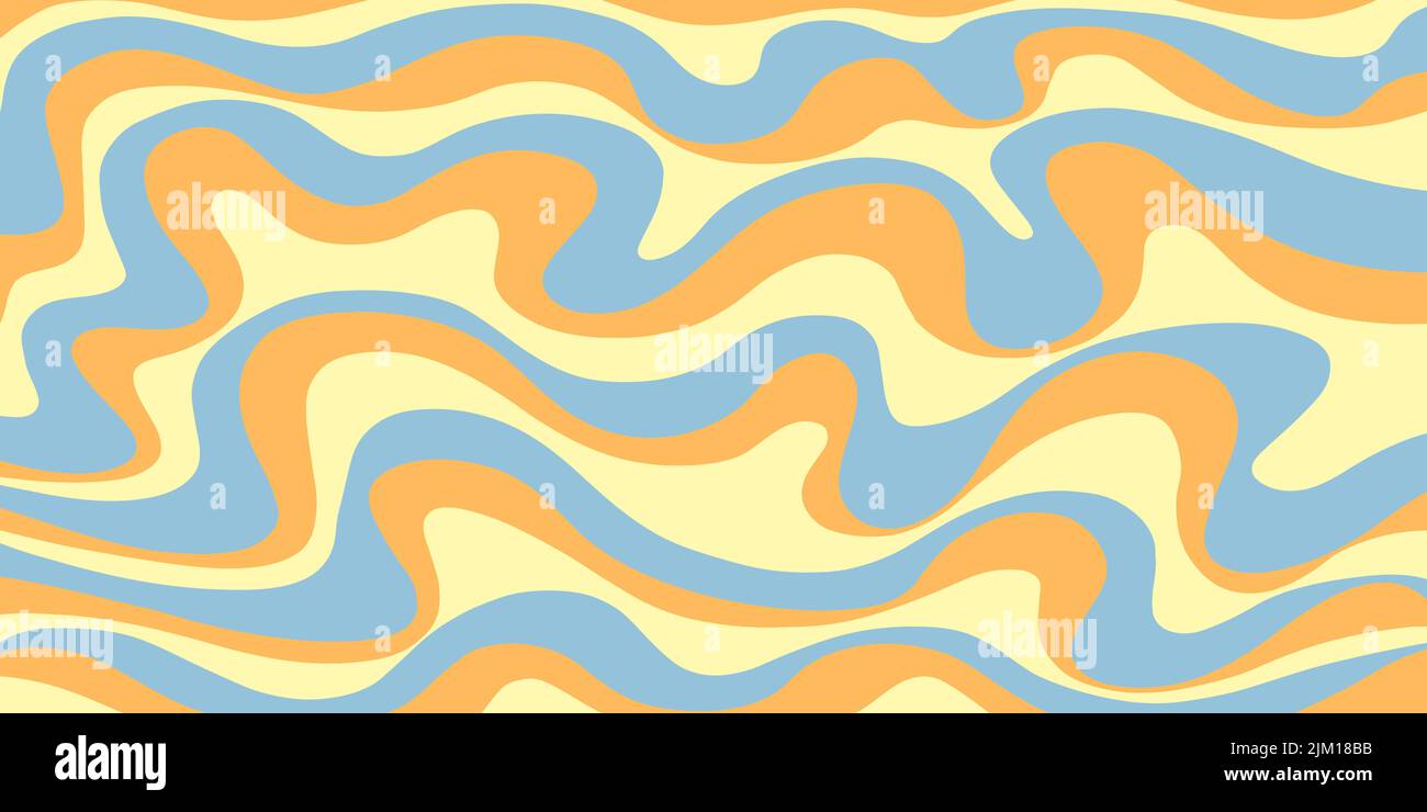 Retro 70s Abstract curve background illustration Stock Vector Image ...