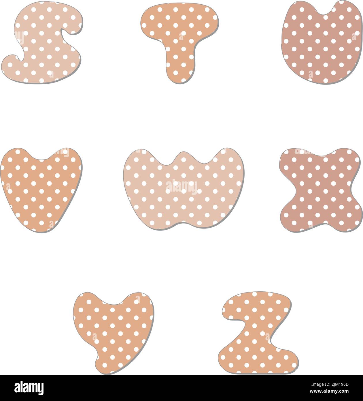 Polka dot alphabet. Pastel boho polka dots font. Hand drawn letter ...