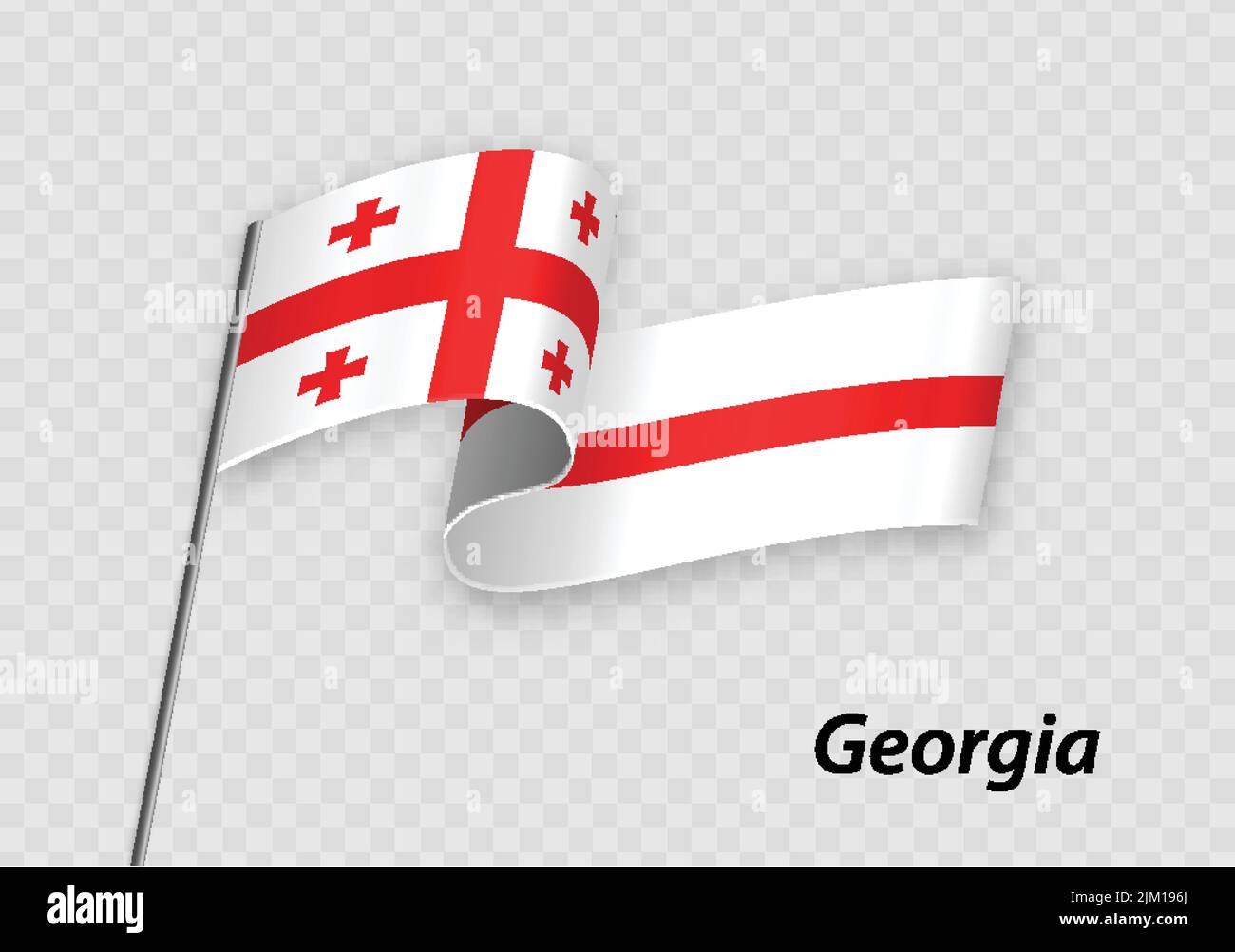 Georgia waving flag realistic cloth hi-res stock photography and images ...
