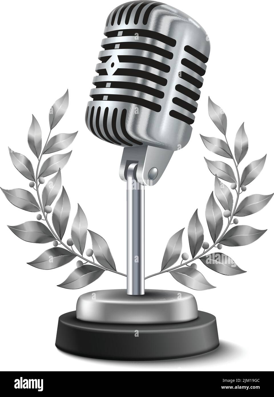 Microphone gold isolated Stock Vector Images - Alamy