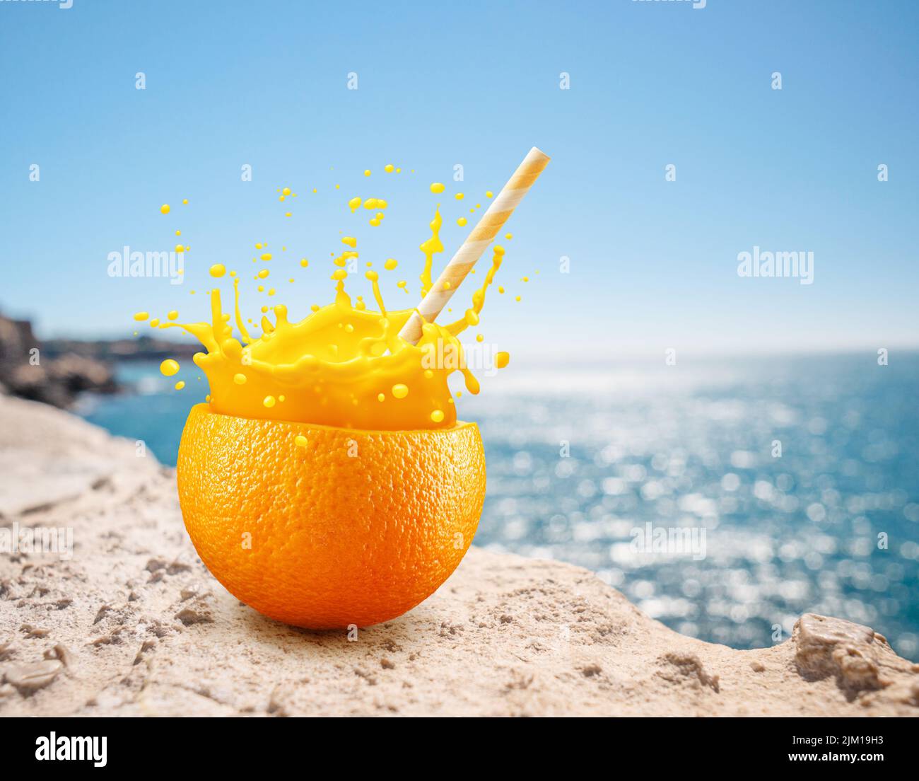 Orange Juice Splash Wallpaper