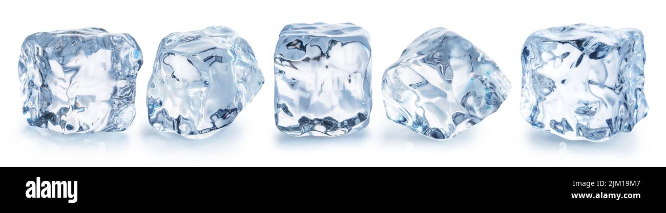 Set of five perfect ice cubes. File contains clipping paths Stock Photo - Alamy