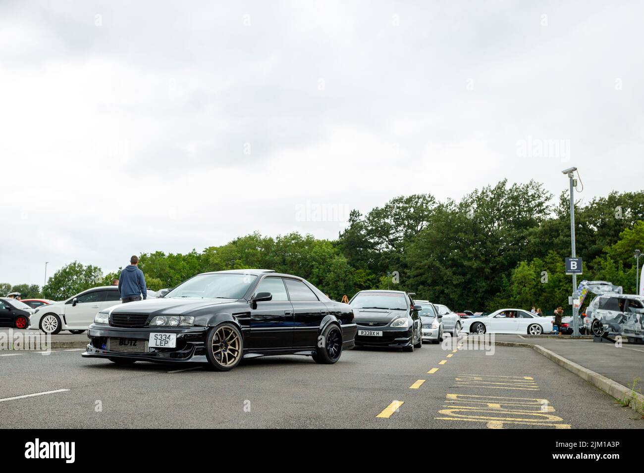 Darlington UK; 23rd August 2020: Muscle cars arriving at a Auto Show ...