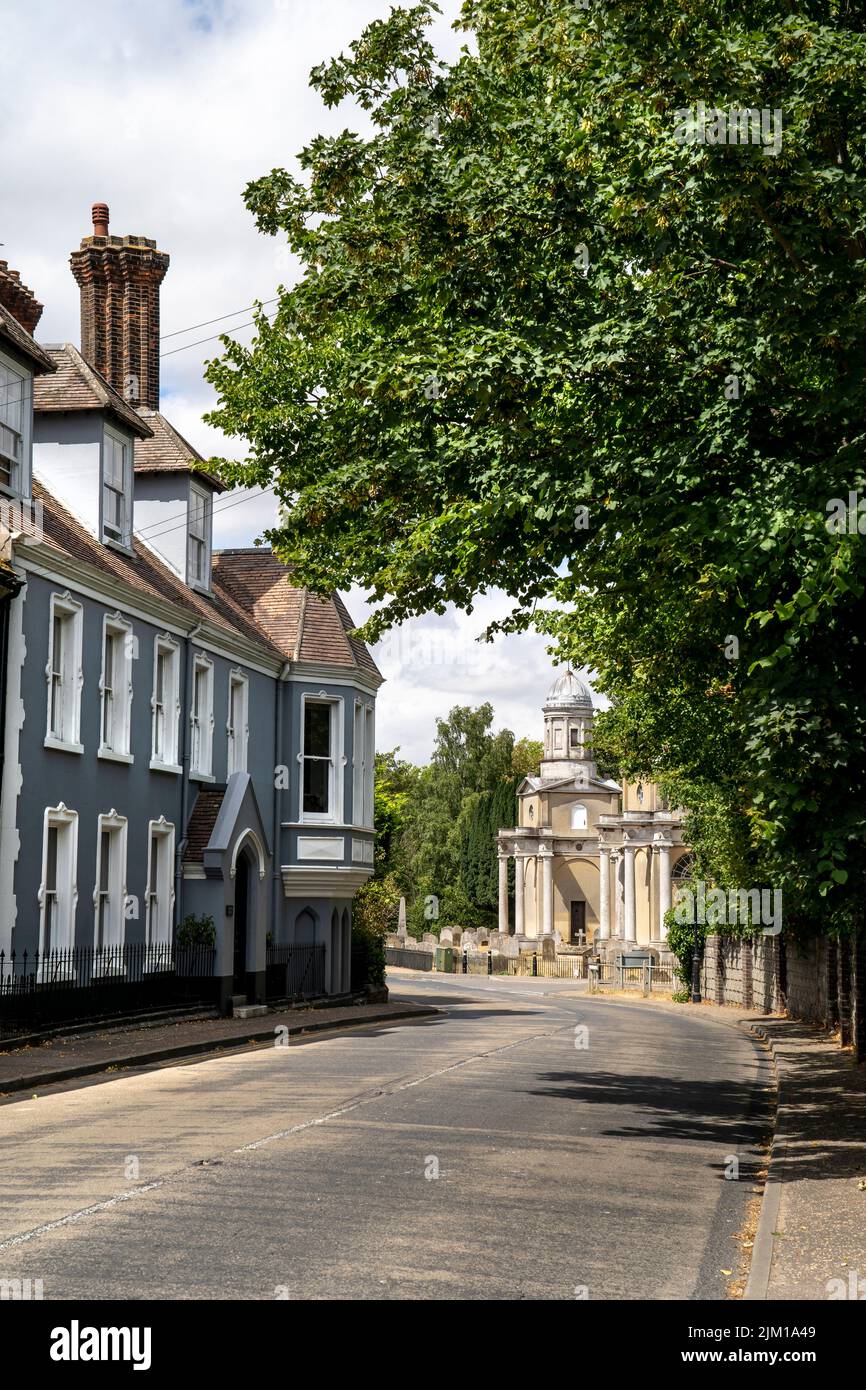 MISTLEY HIGH STREET SHOWING THE TWIN TOWERS DESIGNED BY ADAM ROBERT ...