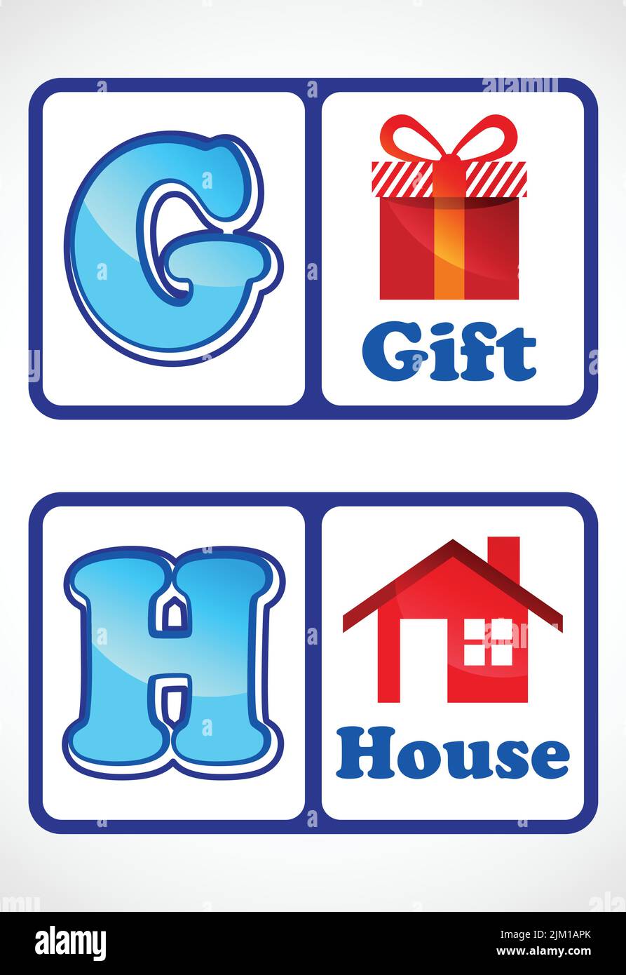 Alphabet flashcards for kids. Educational preschool learning ABC card ...