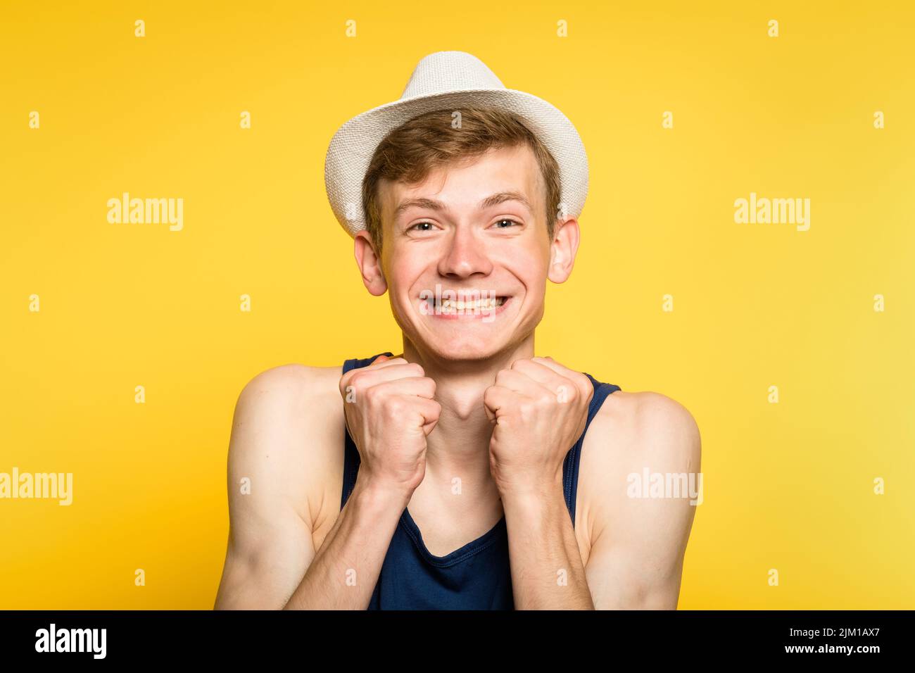 Happy cute man hi-res stock photography and images - Alamy