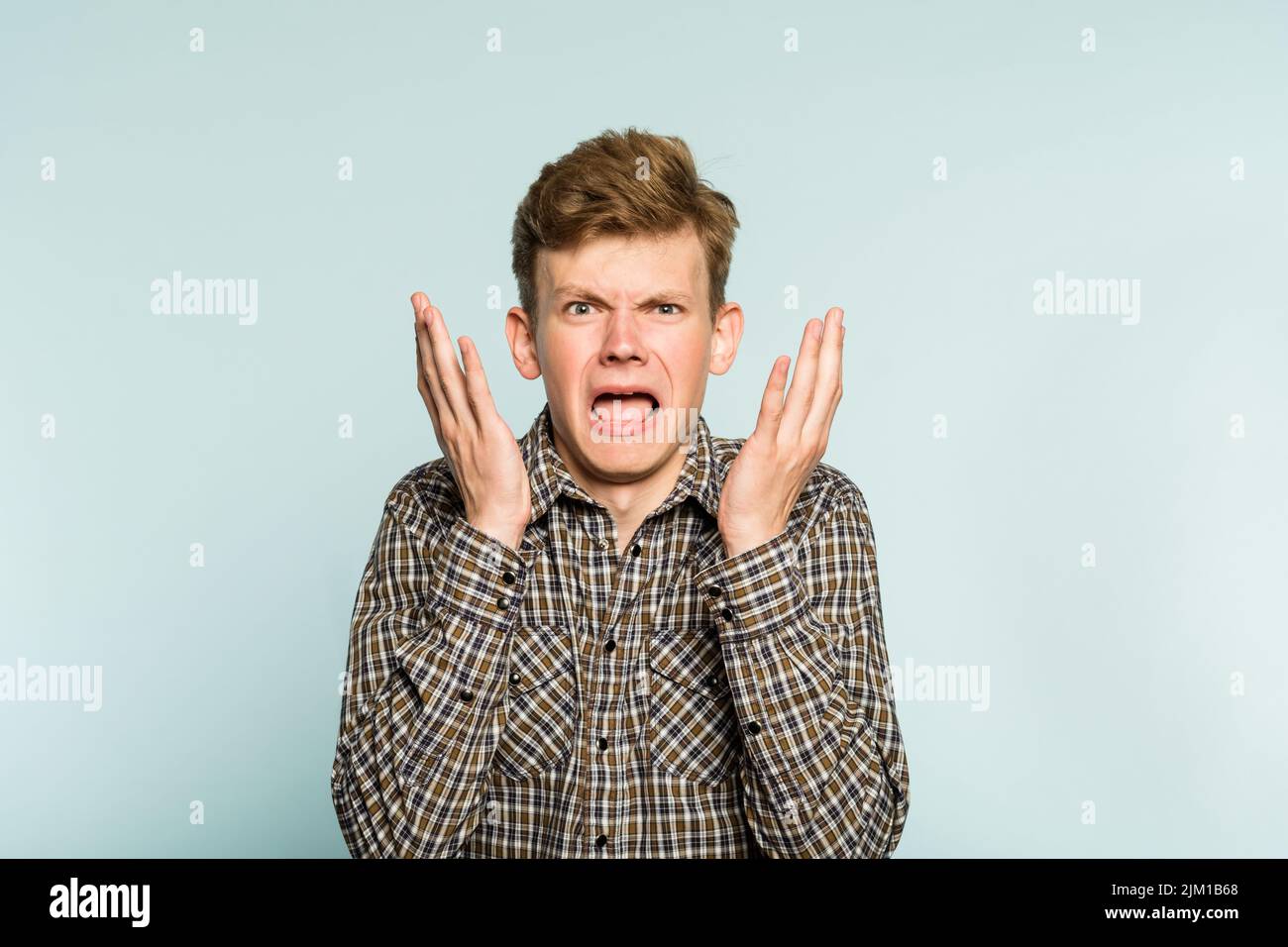 wtf puzzled perplexed confused man gasping wonder Stock Photo - Alamy