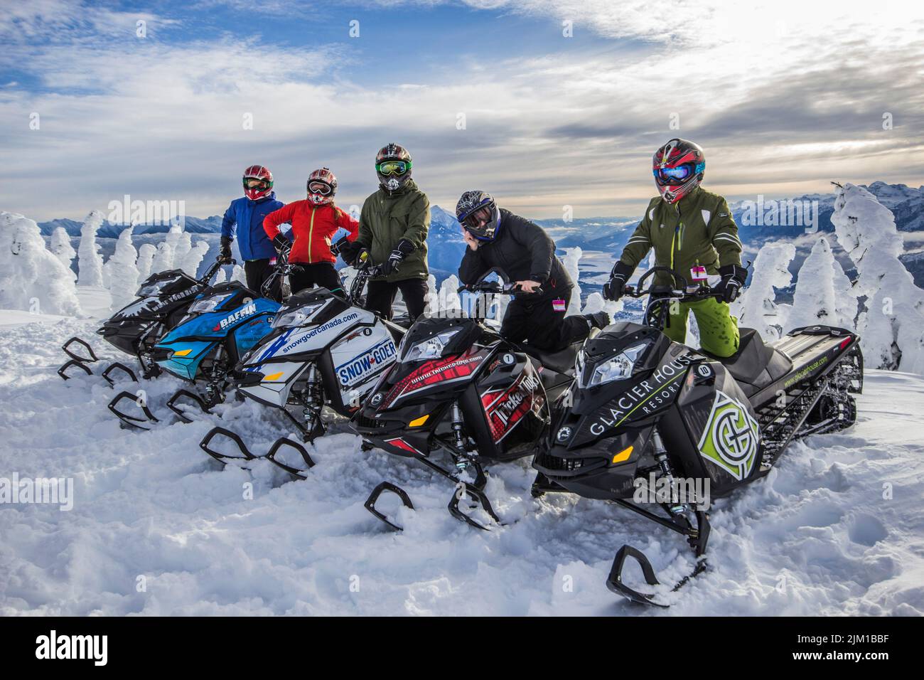 Snowmobile winter rockies hi-res stock photography and images - Alamy