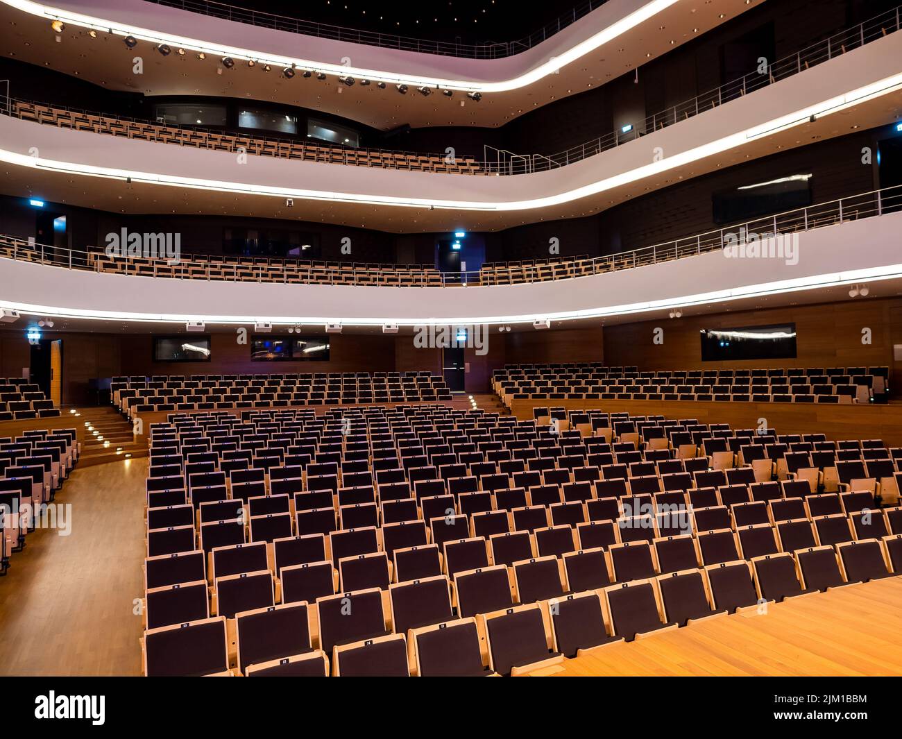 contemporary concert music hall, empty hall, no people Stock Photo - Alamy