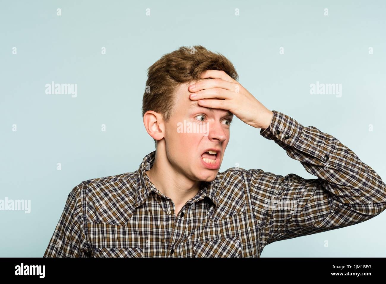 man boiling anger infuriated enraged reaction Stock Photo - Alamy