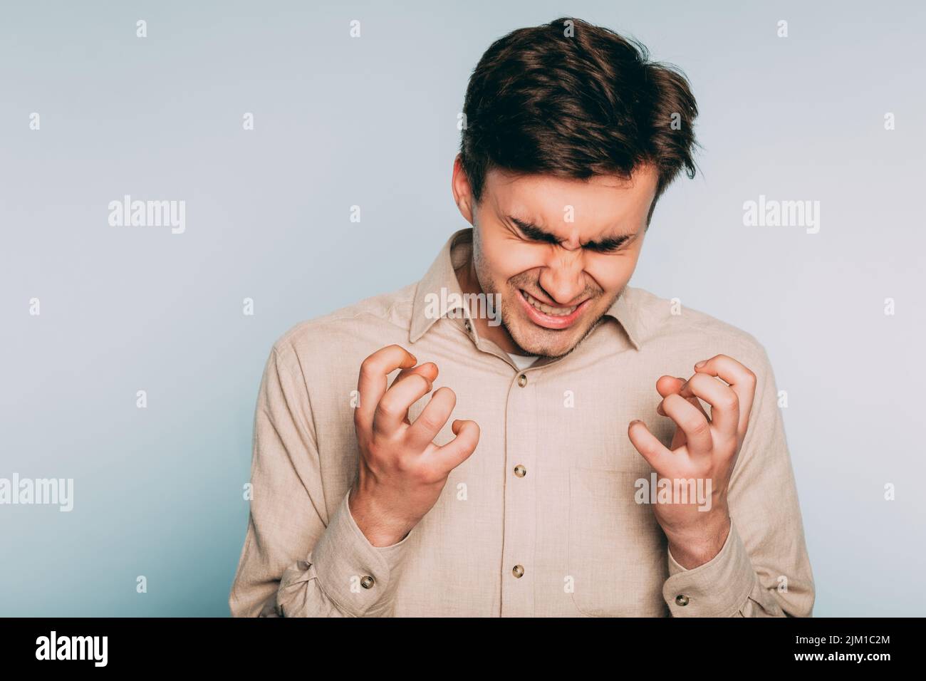 infuriated rage anger man berserk fury emotion Stock Photo - Alamy