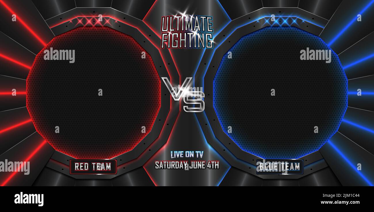 An ultimate fighting versus poster banner Stock Vector Image & Art - Alamy