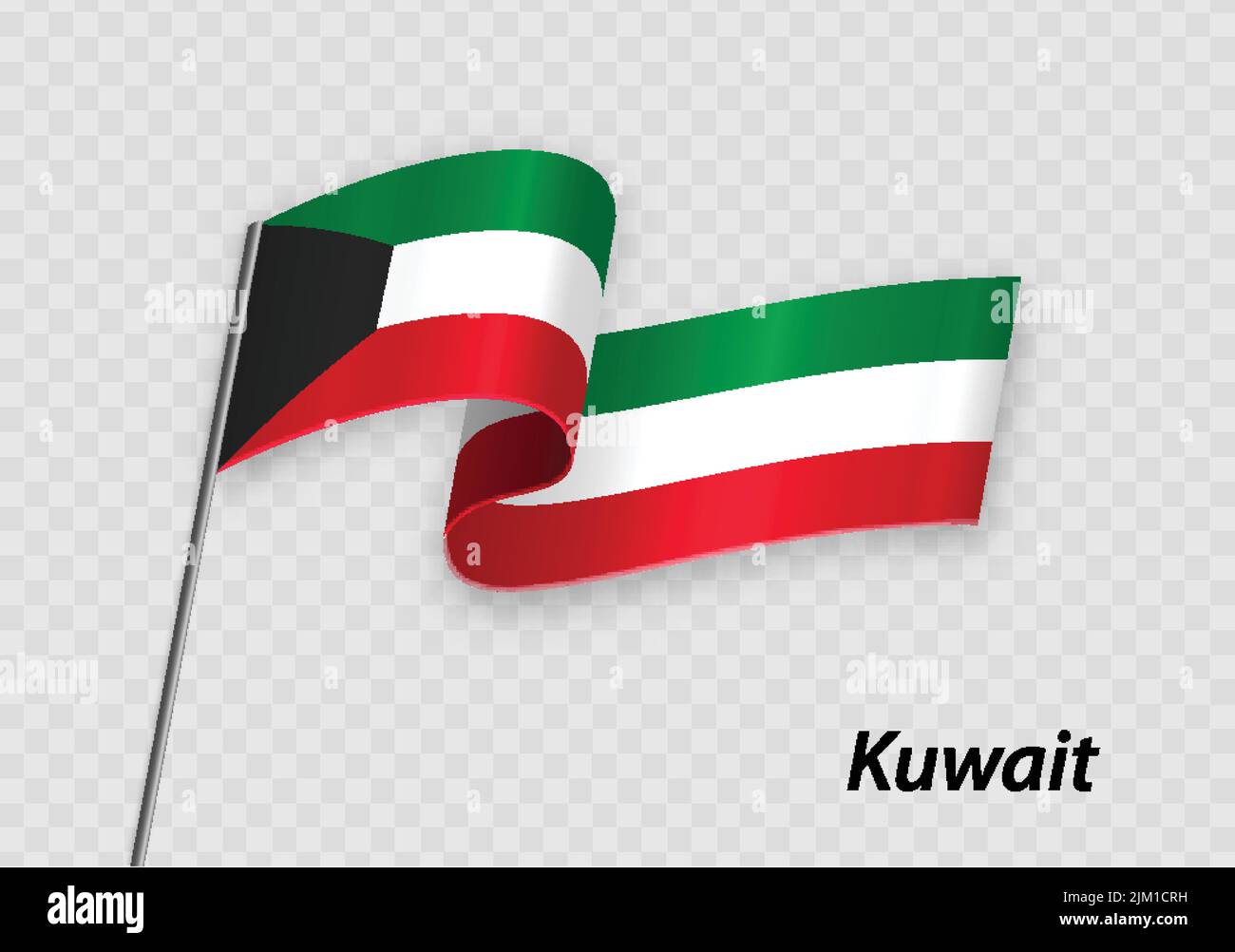 Kuwait waving flag realistic cloth Stock Vector Images - Alamy