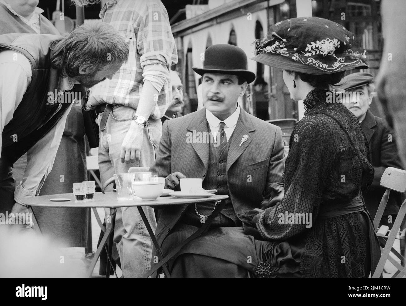 Brussels, Belgium - August 12, 1992: David Suchet actor and Ken Grieve ...