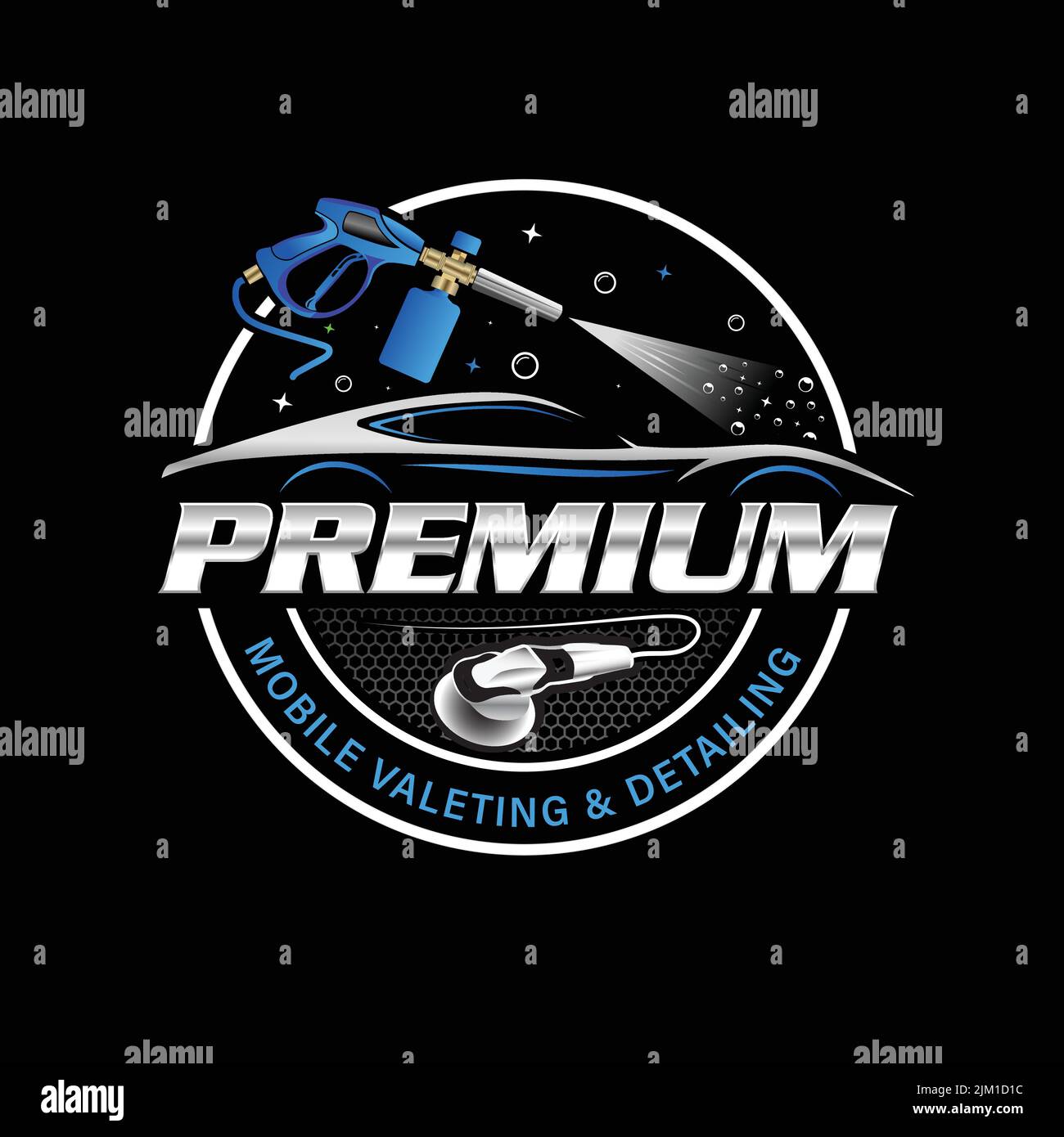 The blue and silver mobile valeting and detailing service company ...