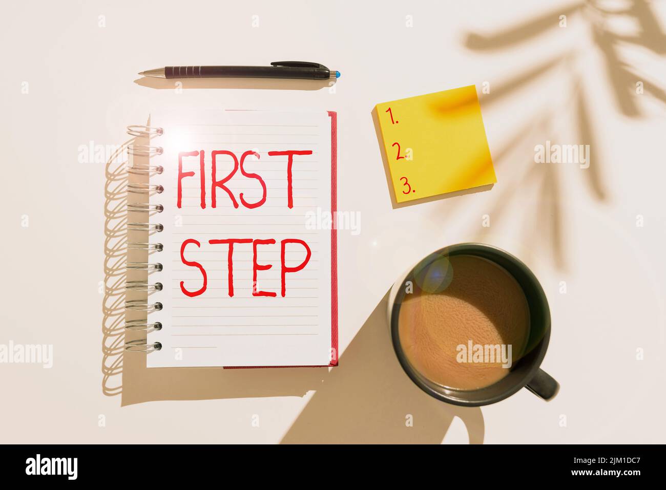 Text sign showing First Step. Conceptual photo Pertaining to the start ...