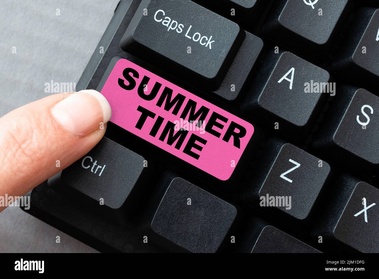 Hand writing sign Summer Time. Business overview Longer daylight ...