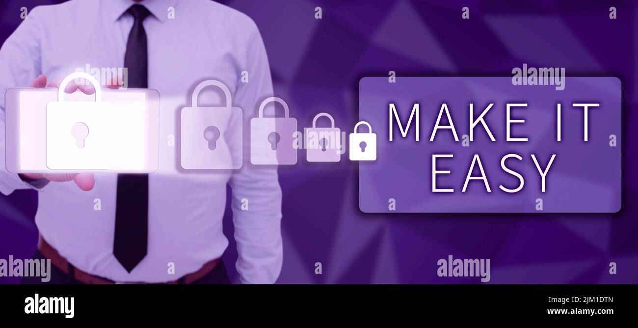 Handwriting text Make It Easy. Word Written on Smart approach ...