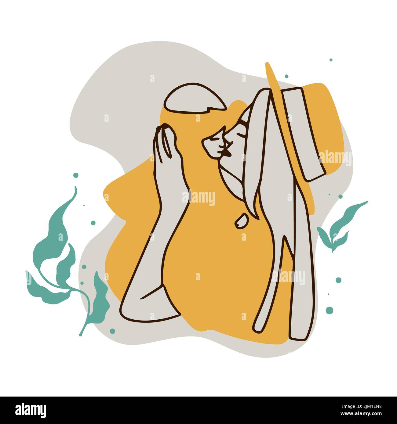 Mom and daughter, woman holding baby, hat, love, smile, parents doodle ...