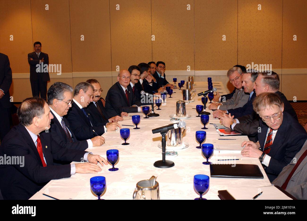 Office Of The Secretary Secretary Donald Evans With Turkish Prime