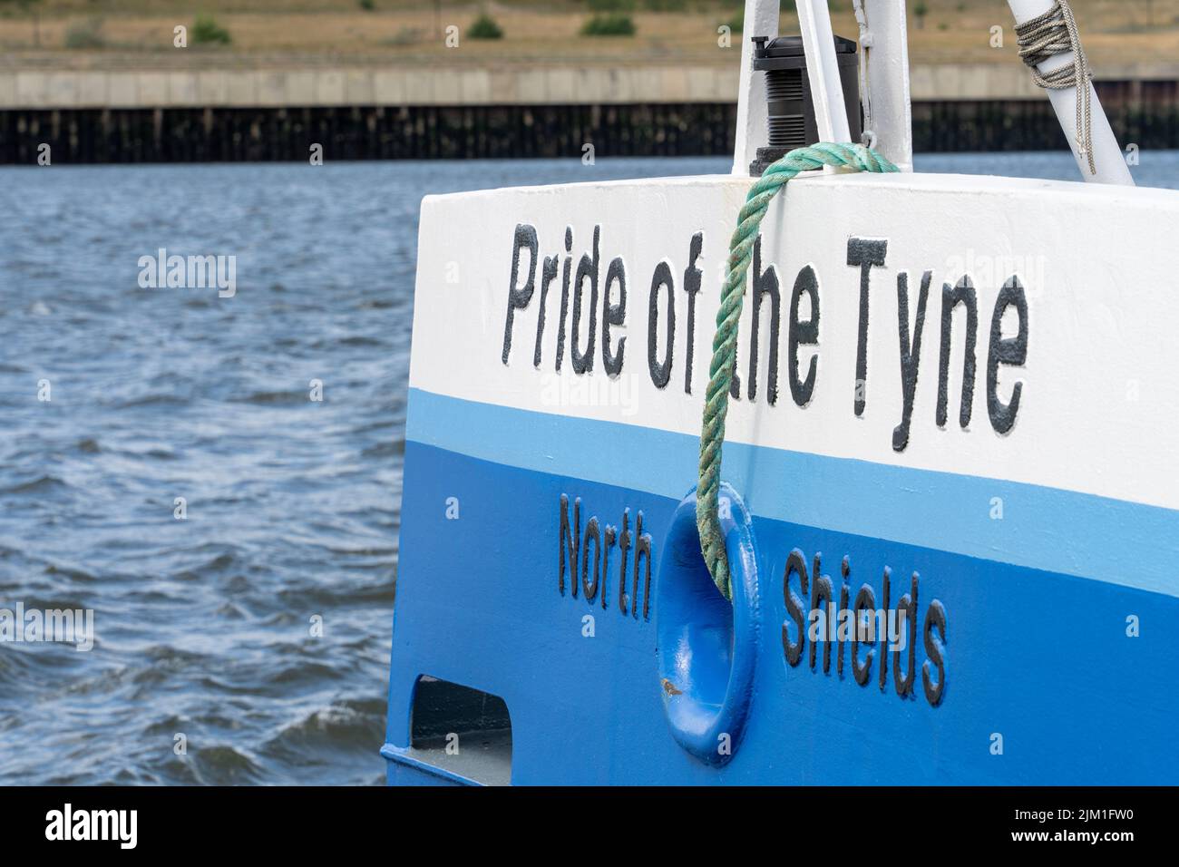 The ferry, 'Pride of the Tyne', after crossing the river from North ...