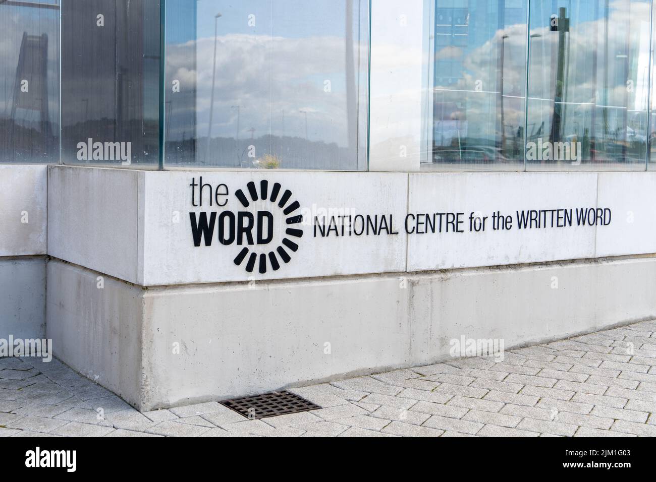 Signage at The Word - the National Centre for the Written Word, in South Shields, South Tyneside ...