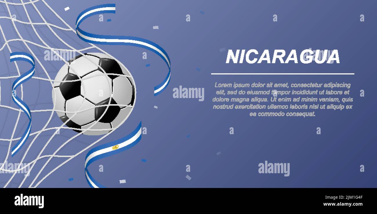 Soccer background with flying ribbons in colors of the flag of ...