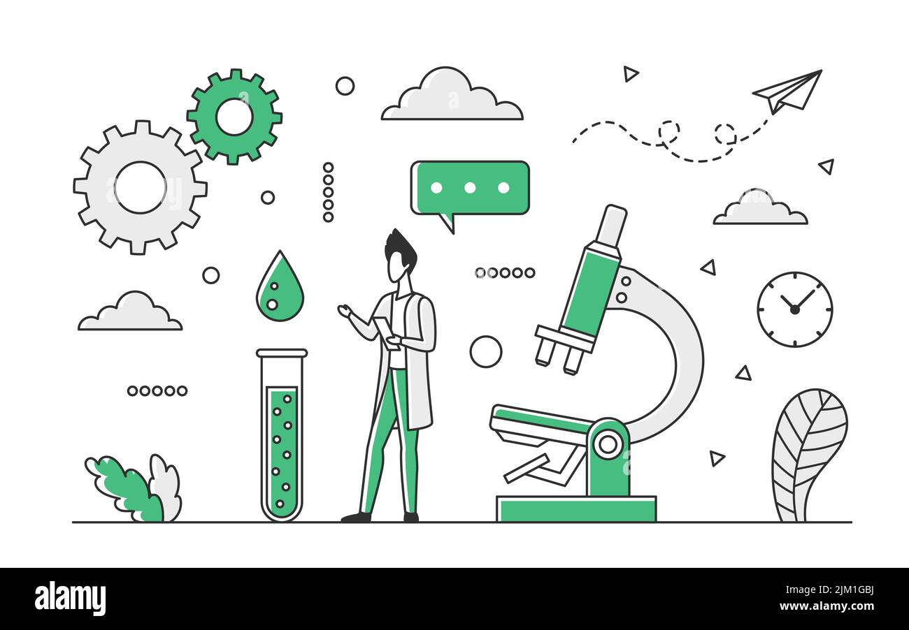 Chemistry science lab research. Discovering and testing process of ...