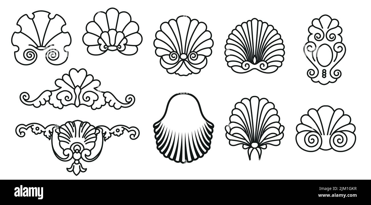 Greek decorative element flower Lotus, greek shape Stock Vector Image ...