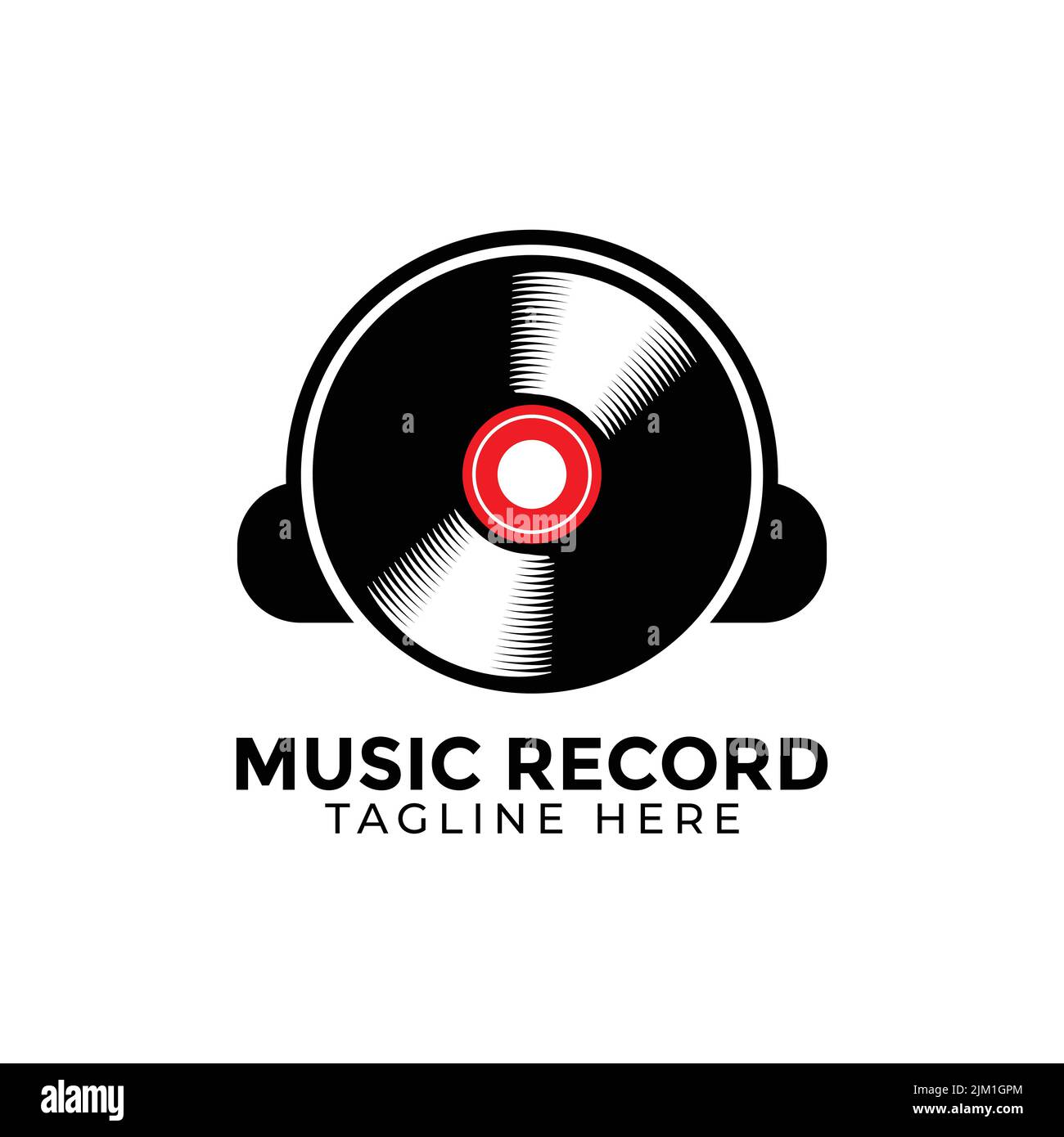 a logo design for music record with a disk Stock Vector Image & Art - Alamy