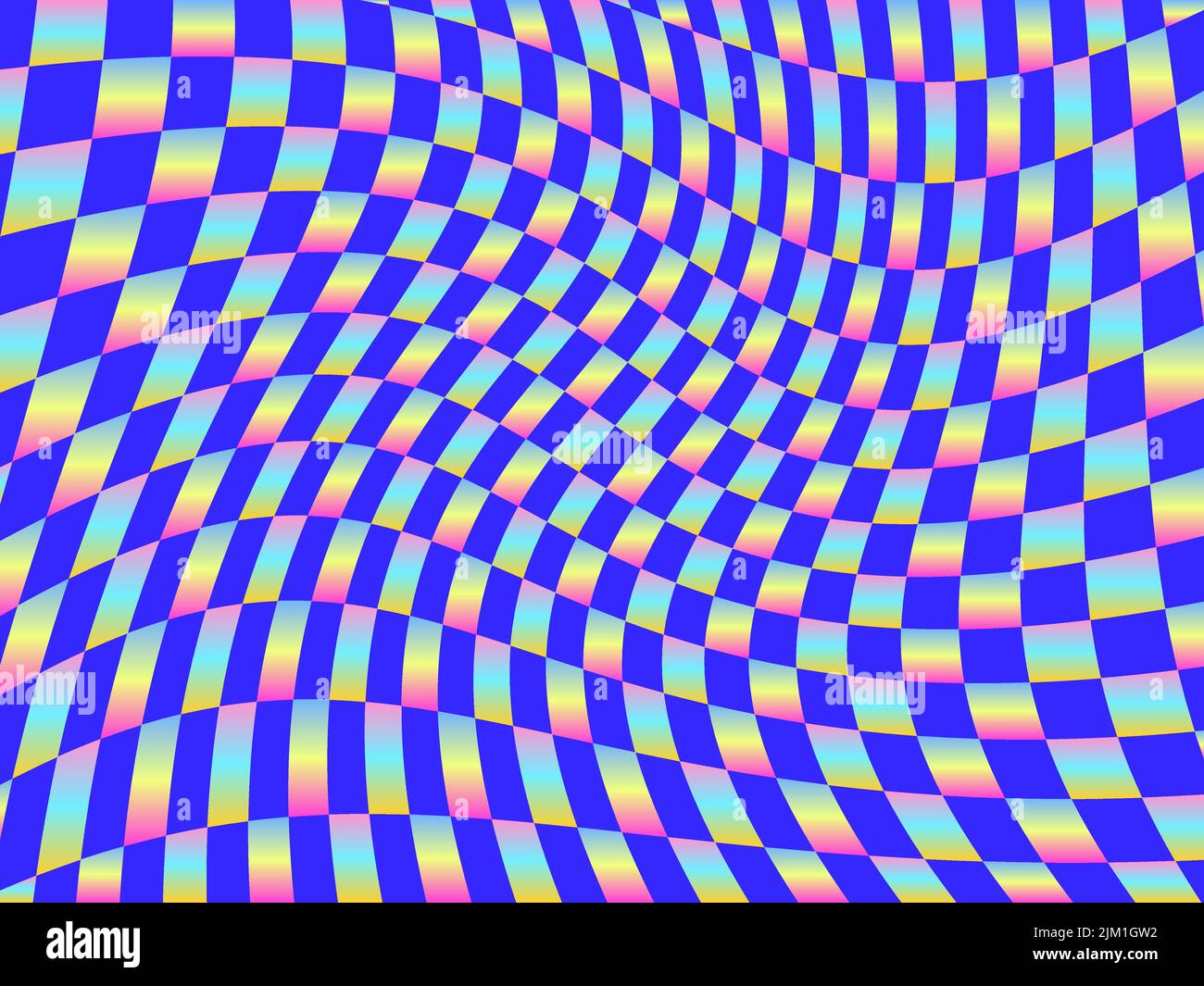 Rave psychedelic, acid trip. Distorted mesh, optical illusion. Bright ...