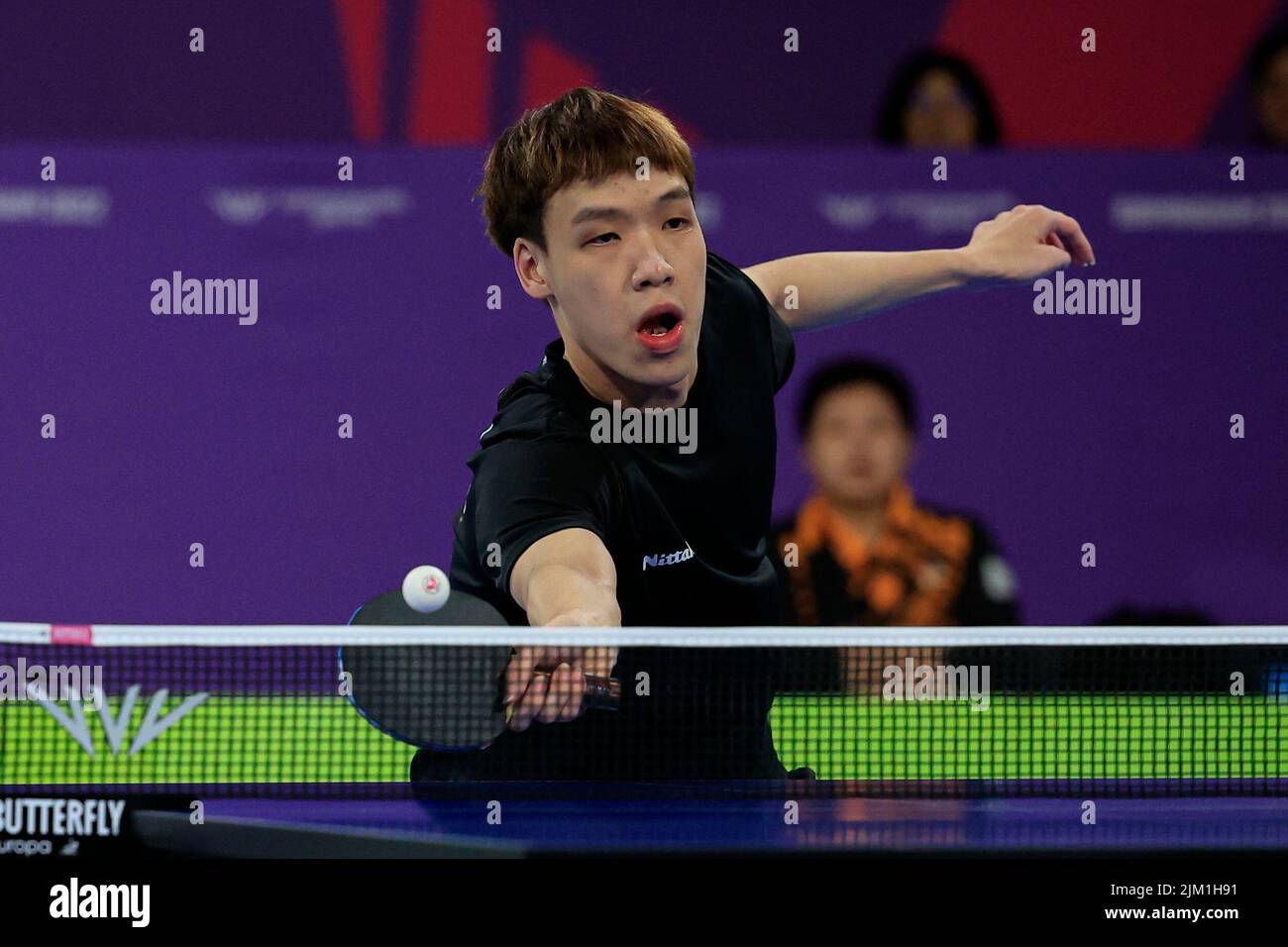 Javen Choong of Malaysia returns a serve Stock Photo - Alamy