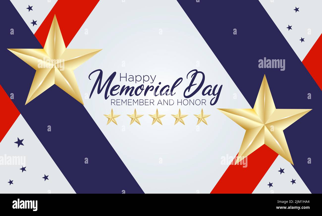 A template example of the Memorial Day of the USA Stock Vector Image ...