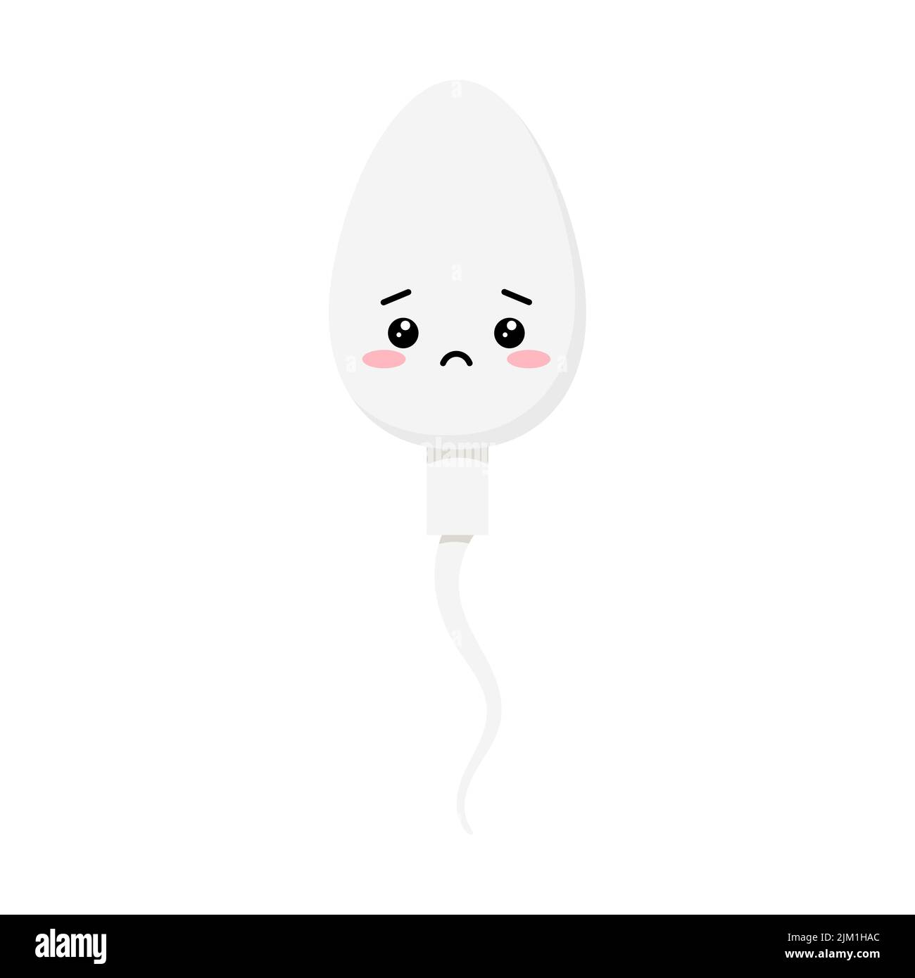 Cute sperm semen cell sad character emoji Stock Vector Image & Art - Alamy