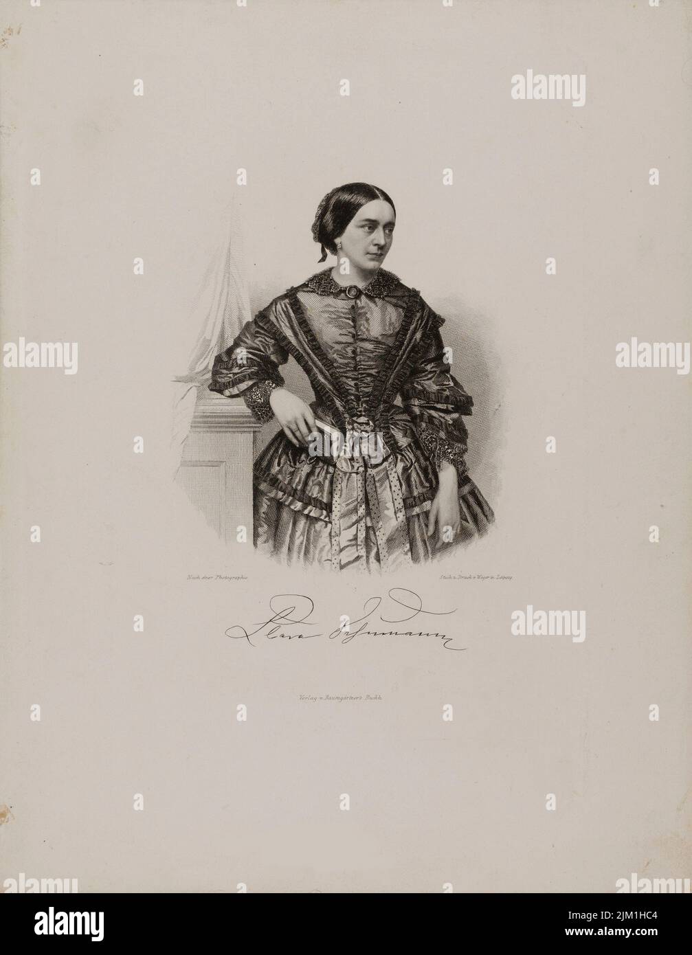 Portrait of Clara Schumann (1819-1896). Museum: PRIVATE COLLECTION. Author: AUGUST WEGER Stock ...