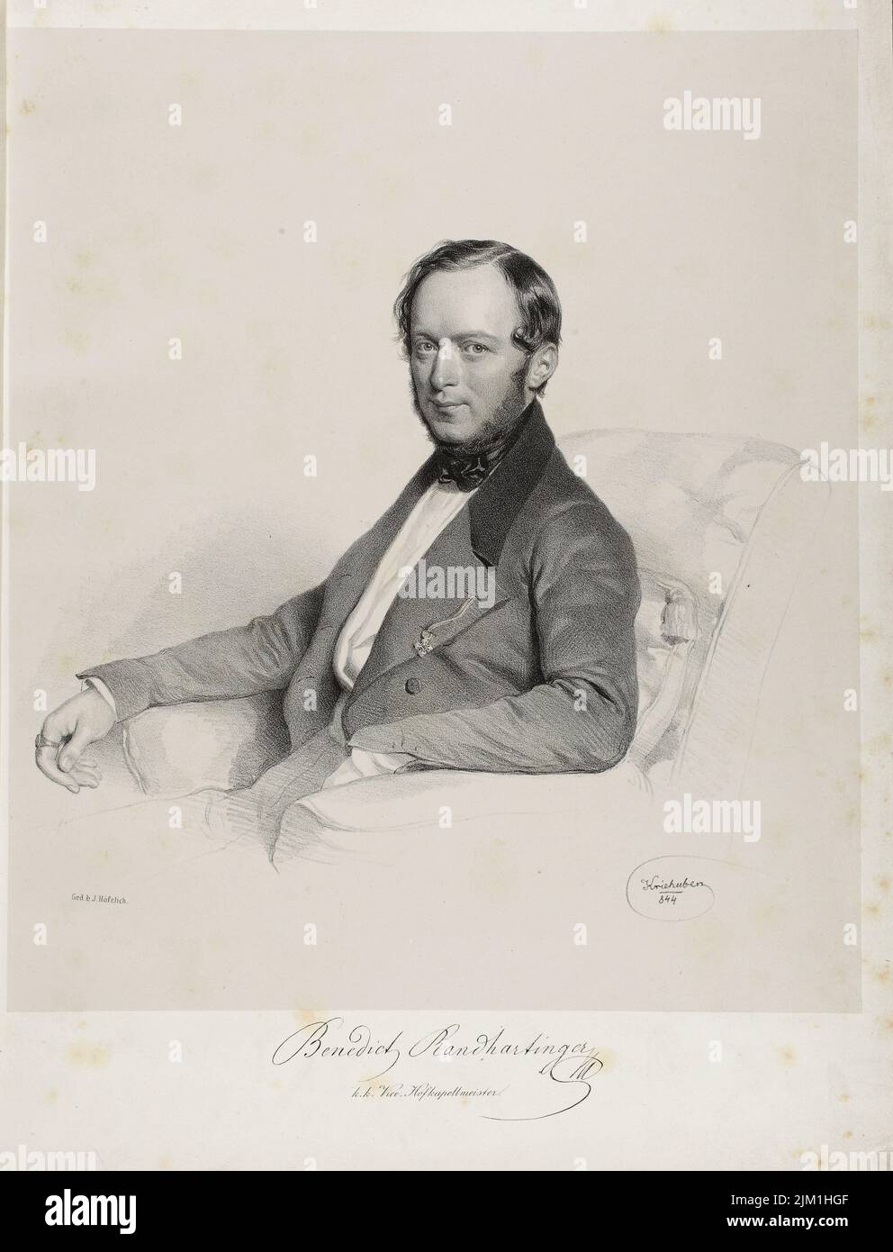 Singer and composer Benedict Randhartinger (1802-1893). Museum: PRIVATE ...