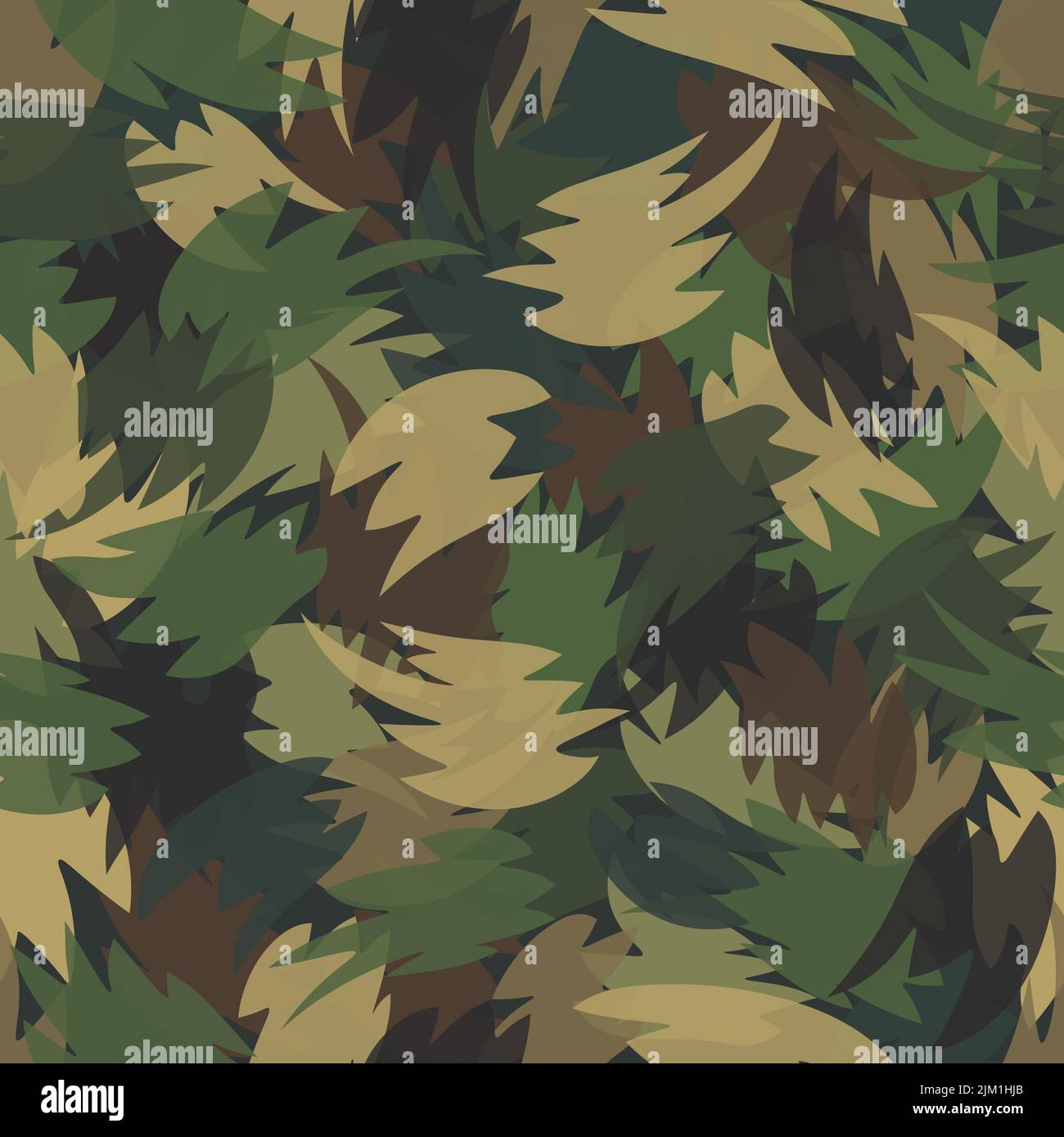 Jungle style camouflage seamless pattern. Shapes of foliage and ...