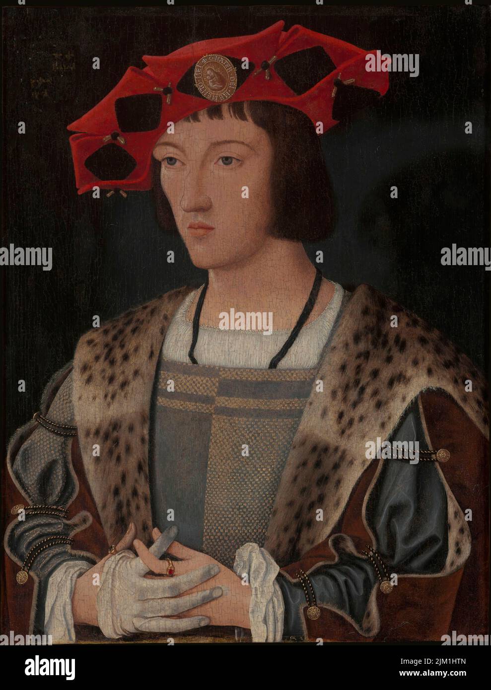 Portrait of a Man Putting On a Glove (Portrait of a Courtier). Museum ...