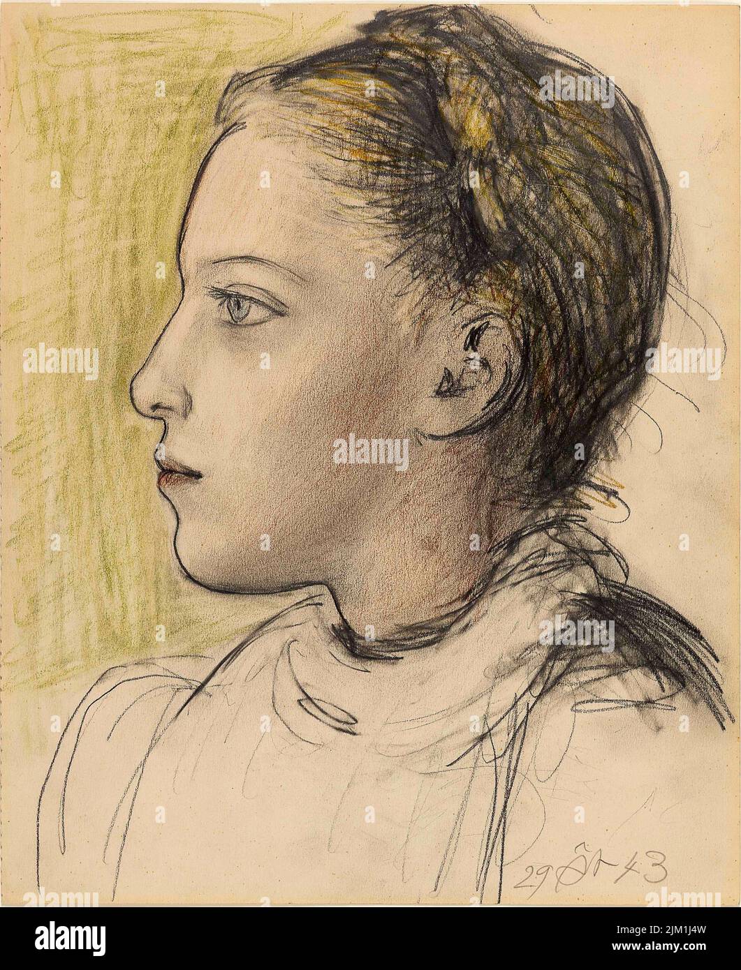 Portrait de Maya de profil. Museum: Musée Picasso, Paris Stock Photo ...