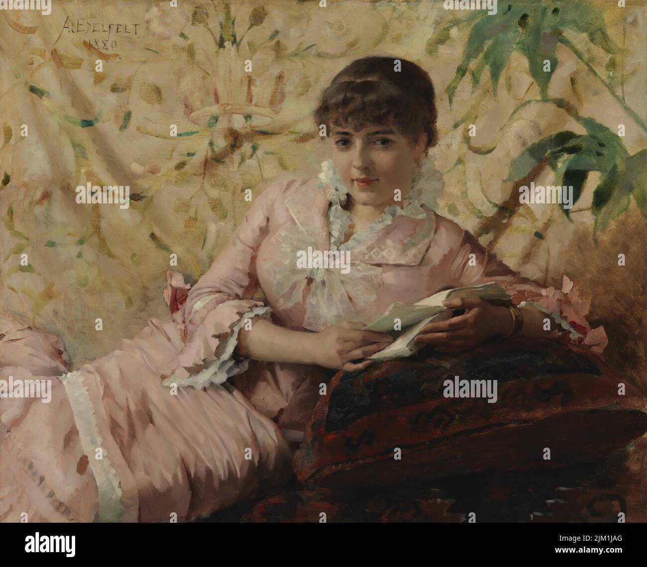 Reading Parisian II. Museum: Ateneum, Helsinki. Author: Albert Gustaf ...