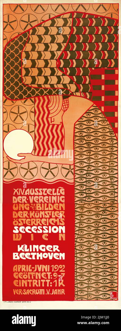 Poster for the XIV exhibition of the Vienna Secession. Museum: PRIVATE ...