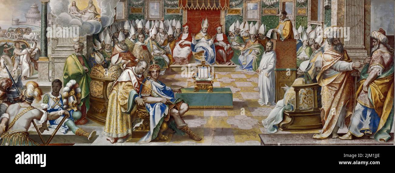 The First Council of Nicaea. Museum: Musei Vaticani in Viale Vaticano, Rome. Author: CESARE ...