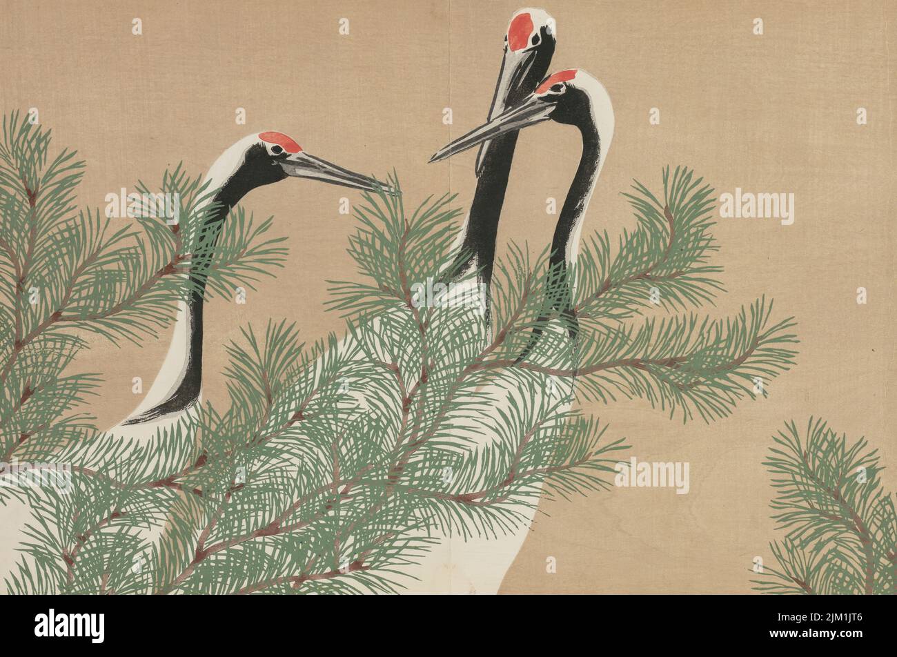 Cranes (Tsuru). From the series "A World of Things (Momoyogusa ...