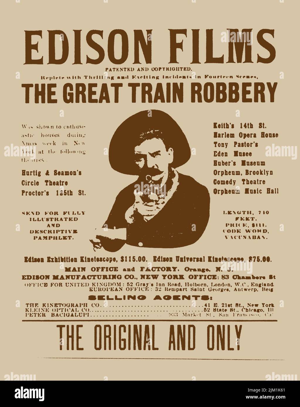 Movie poster "The Great Train Robbery". Museum: PRIVATE COLLECTION ...