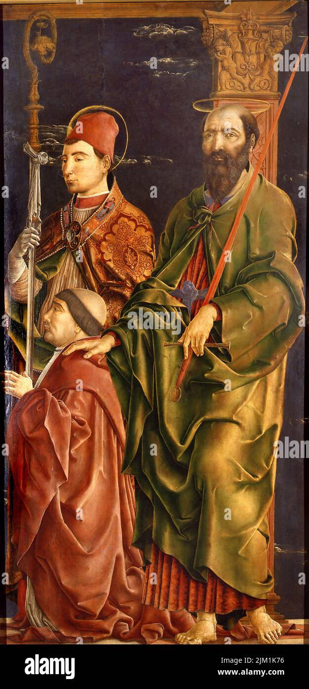 Saints Maurelius and Paul with Cardinal Bartolomeo Roverella. Museum ...