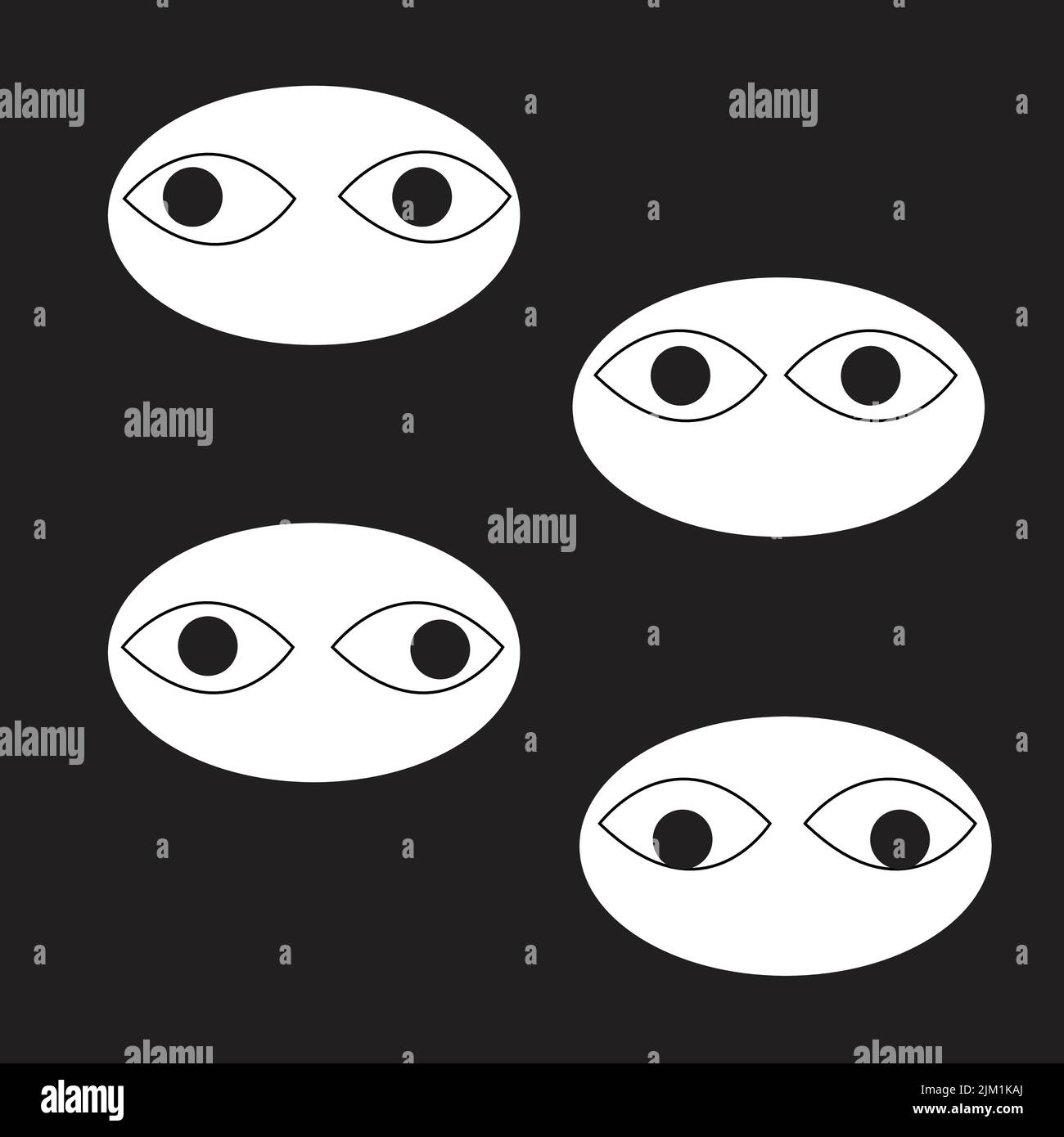 Eyes, black background Stock Vector Images - Alamy