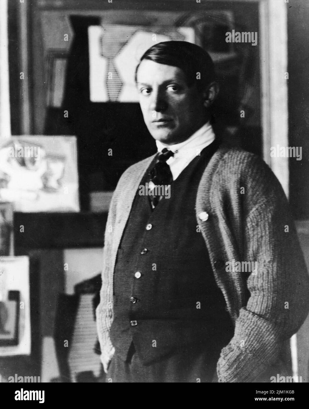Picasso in His Studio on the rue de La Boëtie, Paris. Museum: © Man Ray ...